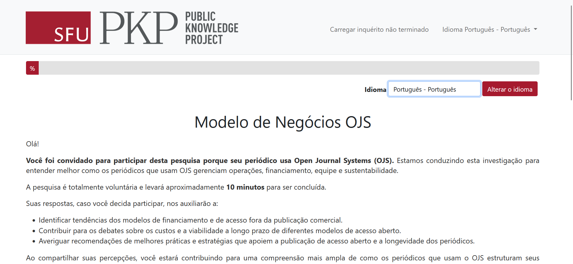 Utiliza o OJS? O PKP precisa do seu feedback - PUB IN